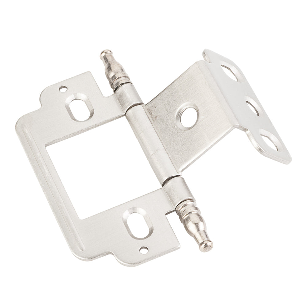 No Mortise Cabinet Hinge, Satin Nickel | HardwareSource